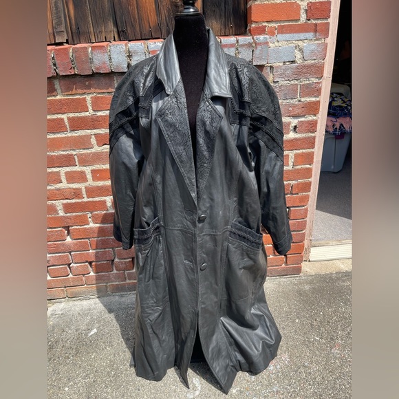 Winlit | Jackets & Coats | Winlit Vintage 8s Leather Trench Coat | Poshmark
